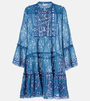 JULIET DUNN Printed Mini Dress - Green