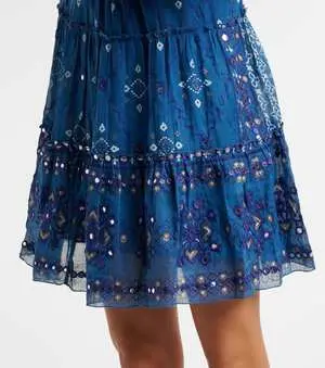 JULIET DUNN Printed Mini Dress - Green