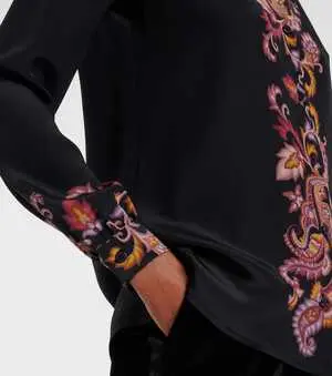 Etro Paisley Print Silk Shirt