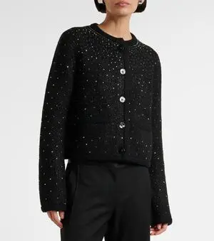 Altuzarra Tina Crystal-embellished Bouclé Jacket