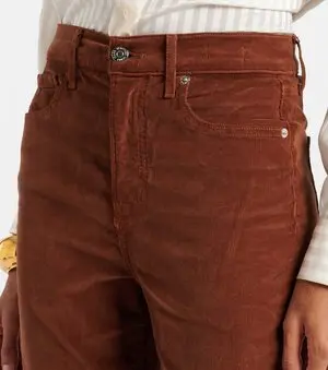 Veronica Beard Cameron Corduroy Flared Pants - Brown