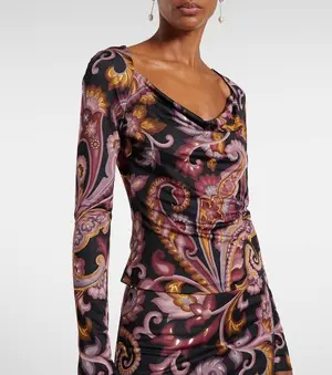 Etro Paisley Jersey Top