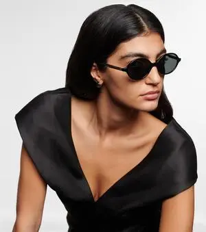 Khaite X Oliver Peoples Round Frame Sunglasses - Black