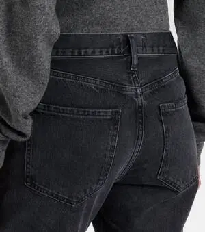 AGOLDE Riley High-rise Cropped Jeans - Black