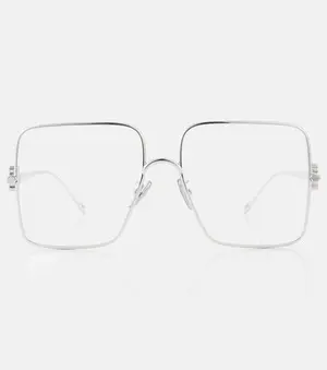 Loewe Anagram Square Glasses - Silver