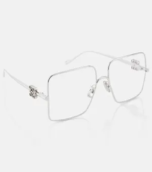 Loewe Anagram Square Glasses - Silver