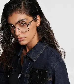 Loewe Anagram Square Glasses - Silver