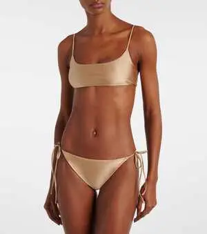 Jade Swim Ties Bikini Bottoms - Grey