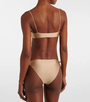 Jade Swim Ties Bikini Bottoms - Grey