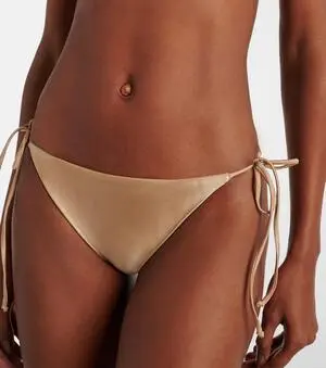 Jade Swim Ties Bikini Bottoms - Grey