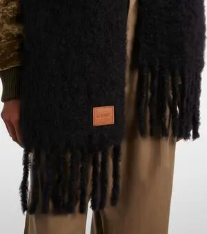 Loewe Anagram Mohair And Wool-blend Scarf