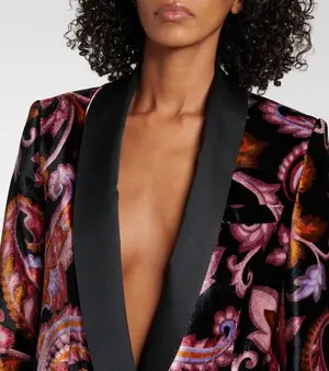 Etro Paisley Velvet Blazer - Multicoloured