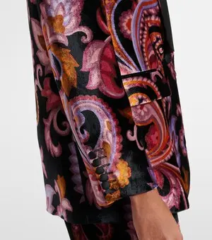 Etro Paisley Velvet Blazer - Multicoloured