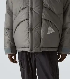 AND WANDER Logo Puffer Jacket