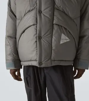 AND WANDER Logo Puffer Jacket