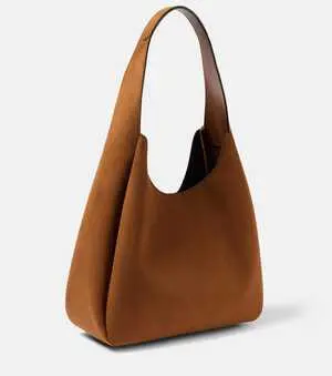 Stella McCartney Logo Faux Suede Tote Bag