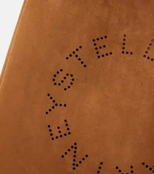 Stella McCartney Logo Faux Suede Tote Bag