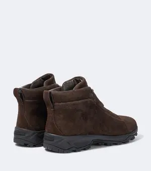 Zegna Triple Stitch Suede High-top Sneakers - Brown