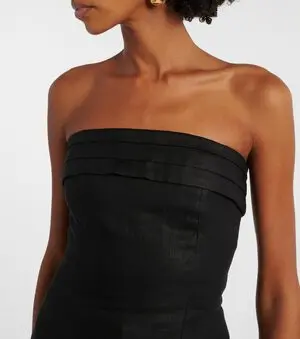 Faithfull The Brand Strapless Linen Top