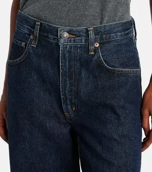 AGOLDE Low Curve Mid-rise Barrel-leg Jeans In Pendulum - Blue