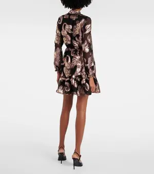 Etro Printed Tie-neck Minidress