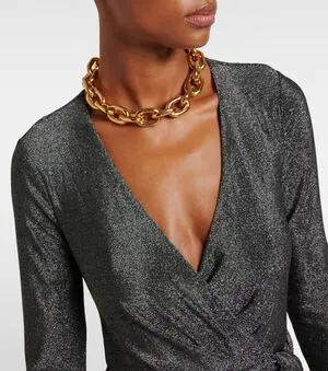 Diane Von Furstenberg Cosima Two Lamé Jumpsuit