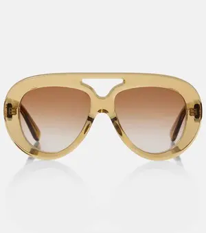 Loewe Spoiler Aviator Sunglasses - Brown