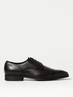 BOSS Leather Brogue Shoes - Brown