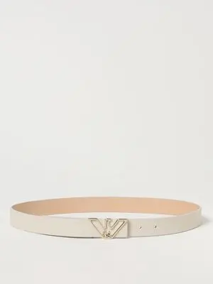Emporio Armani Emporio Armani Grained Faux Leather Belt Beige