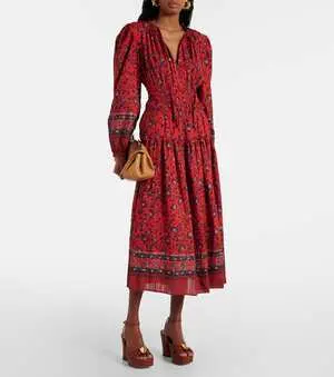 Ulla Johnson Mona Floral Midi Dress