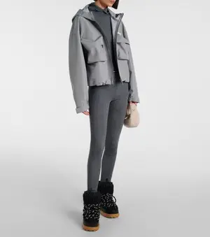 Miu Miu Logo Matelasse Snow Boots