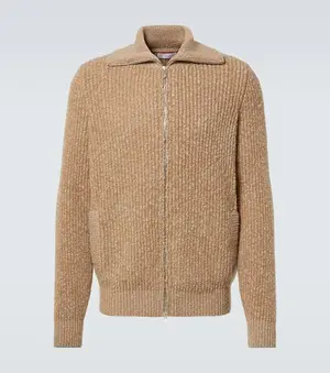 Brunello Cucinelli Zip-up Wool And Cashmere Cardigan