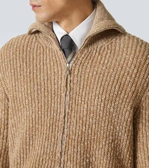 Brunello Cucinelli Zip-up Wool And Cashmere Cardigan