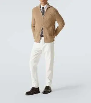 Brunello Cucinelli Zip-up Wool And Cashmere Cardigan