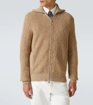 Brunello Cucinelli Zip-up Wool And Cashmere Cardigan