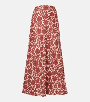 Faithfull The Brand Antibes Printed Linen Maxi Skirt