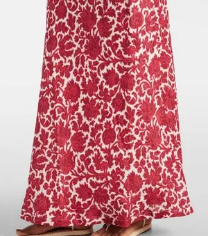 Faithfull The Brand Antibes Printed Linen Maxi Skirt
