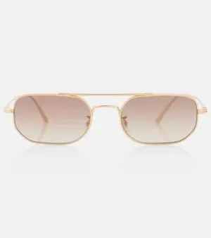 Khaite Square Sunglasses - Gold
