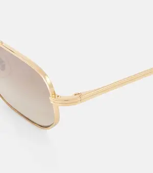 Khaite Square Sunglasses - Gold