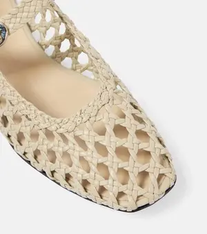 Le Monde Beryl Woven Leather Ballet Flats