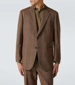 Auralee Prince Of Wales Wool Blazer