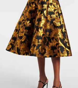 Etro Strapless Metallic Jacquard Maxi Dress