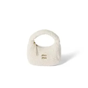 Miu Miu Wander Shearling Hobo Bag