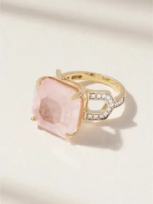 Mateo 14-karat Topaz And Diamond Ring - Gold