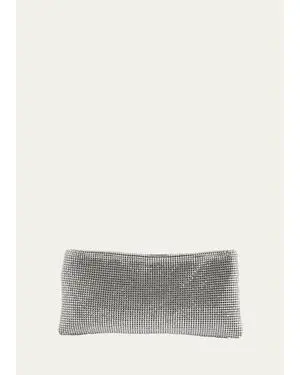 CHRISTIAN LOUBOUTIN Maykimay Mesh Crystal Pouch Clutch Bag