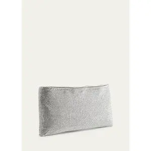 CHRISTIAN LOUBOUTIN Maykimay Mesh Crystal Pouch Clutch Bag
