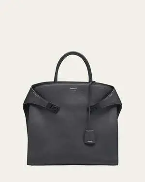 FERRAGAMO Hug Leather Tote Bag Nero