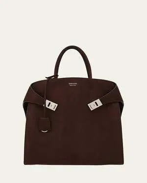 FERRAGAMO Hug Leather Tote Bag - T.moro