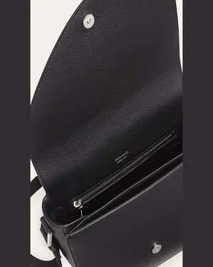 FERRAGAMO Fiamma Leather Shoulder Bag