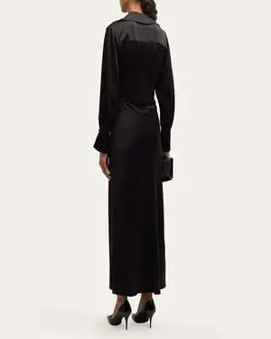 Simkhai Talita Drape-front Midi Dress